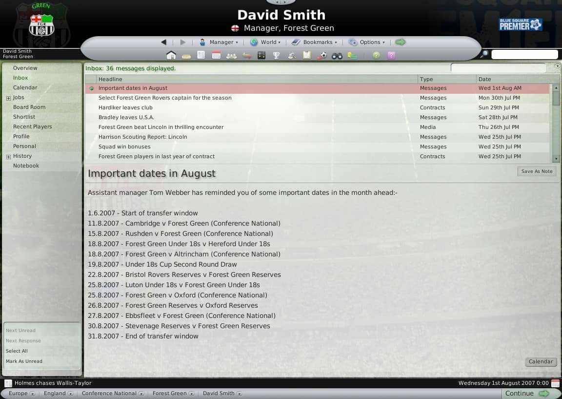 Football Manager 2008 - SEGA Universe